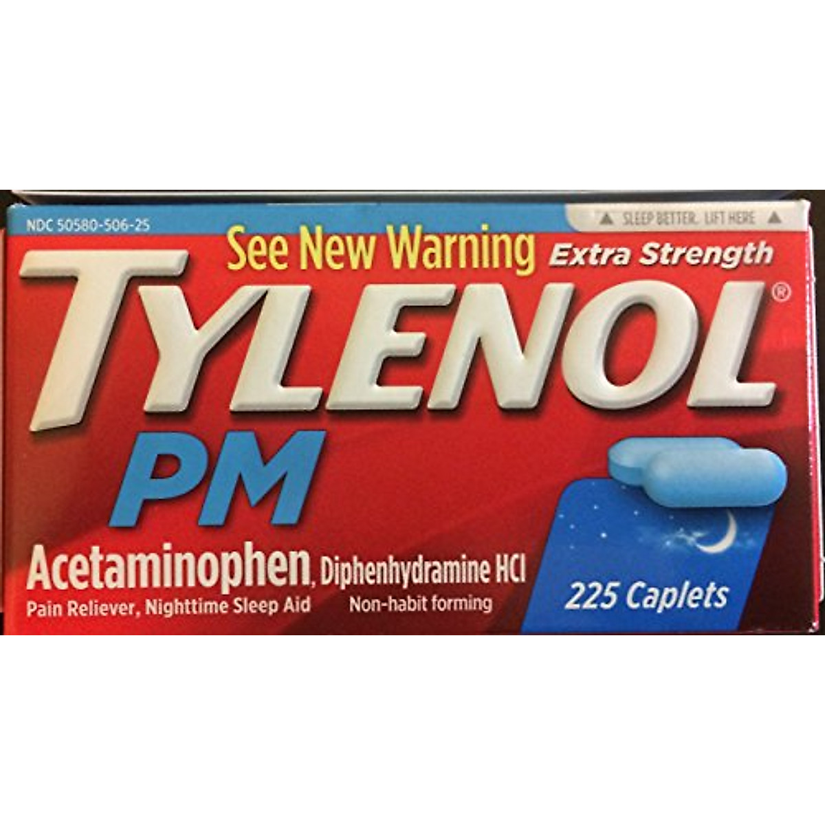 Extra Strength Tylenol Pm 225 Caplets Each, 2 Boxes Included