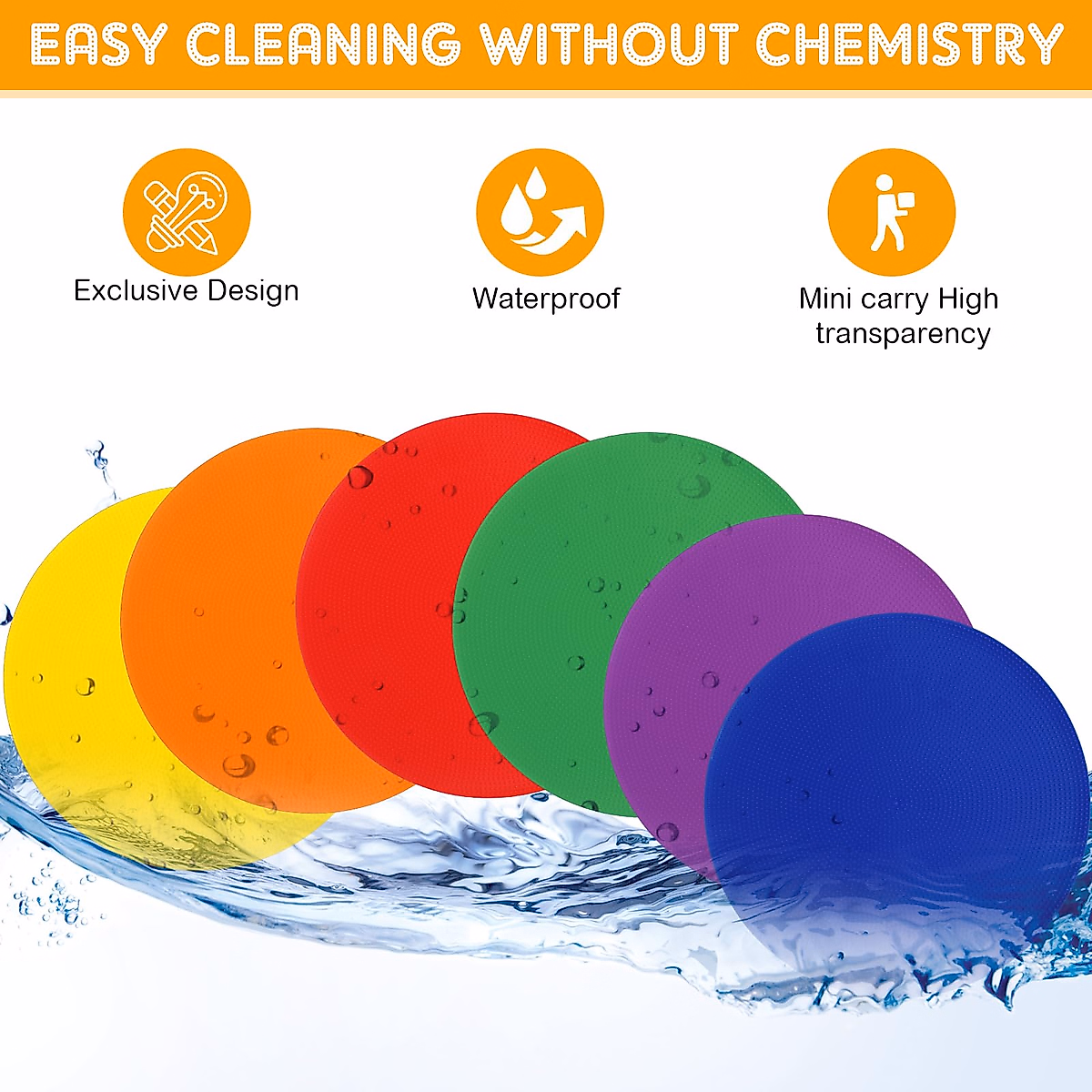 Tinideya 60 Pcs TPE Floor Spot Markers Floor Dots for Gym Flat Non Slip Spot Marker Dance Dot for Classroom Gym Sports Soccer Basketball Agility Training Field Marking Equipment(5 Inch)