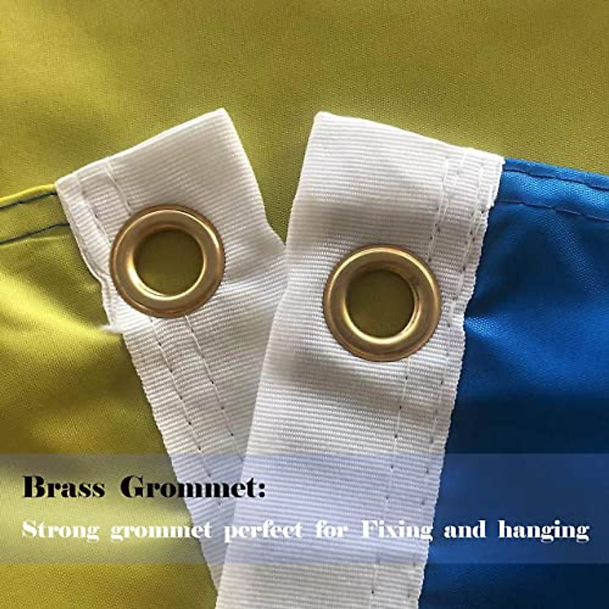 Hypoth Double Sided Ukraine Flag 3x5 FT Outdoor- UV Fade Resistant 3Ply Ukrainian National Flags Canvas Header with 2 Brass Grommets Easy to Rising
