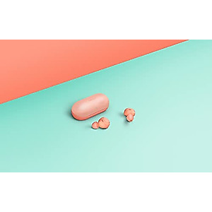 Sony WF-C500 True Wireless Headphones - Up to 20 Hours Battery - Charging case - Voice Assistant Compatible - Built-in mic for Phone Calls - Reliable Bluetooth - Coral Orange