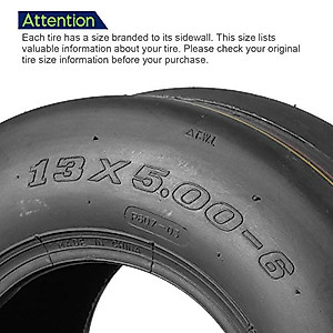 MaxAuto Lawn Mower Turf Tires 13x5-6 Front & 23X9.50-12 Rear 4PR(2 Front tires+2 Rear Tires)