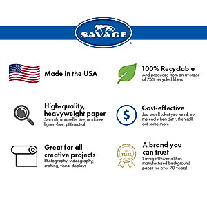 Savage Seamless Paper Photography Backdrop - Color #19 Egg Nog, Size 107 Inches Wide x 36 Feet Long, Backdrop for YouTube Videos, Streaming, Interviews and Portraits - Made in USA