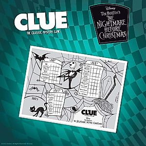 CLUE: Disney The Nightmare Before Christmas | Collectible Clue Game Based on Disney Classic Film | Officially-Licensed Game with Familiar Locations and Iconic Characters