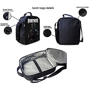 ERUABDB Study 3-Piece School Bag Backpack, Suitable for Teenagers Boys And Girls Travel Study Backpack And Lunch Box And Pencil Bag