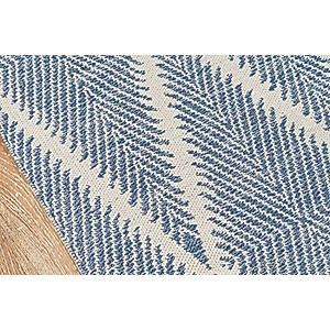 Erin Gates by Momeni River Beacon Denim Hand Woven Indoor Outdoor Area Rug 2' X 3'