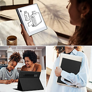 KuRoKo Case for Remarkable 2 Tablet Case, Slim Lightweight Stand Hard Back Shell Protective Cover with Pen Holder for Remarkable 2 Paper Tablet 10.3" 2020 Released,Black