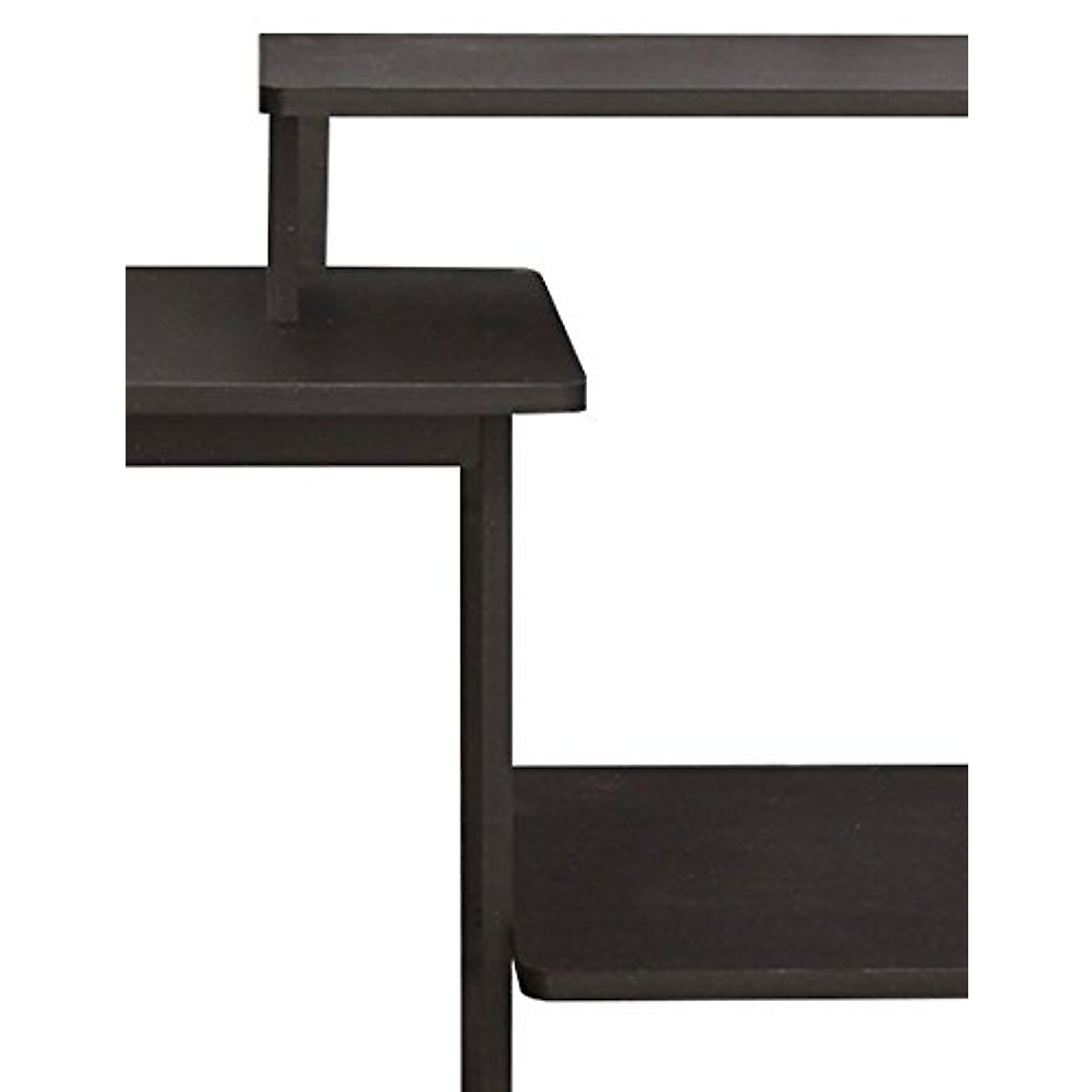 Furinno Efficient Home Laptop Notebook Computer Desk with Square Shelves, Espresso/Black