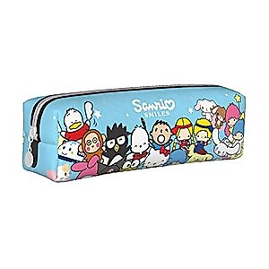 Anime Pencil Case Cute Pen Pouch Bag for Girls and Women Kawaii Leather Zipper Pencil Pouch