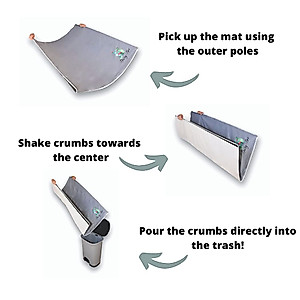 Easy Clean Up Pourable Splat Mat for Under High Chair, Waterproof Spill Mat Washable Non-Slip Floor Protector Splash Mat