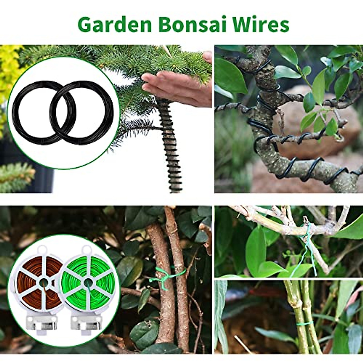 Bonsai Tree Kit, 20 Pcs Gardening Succulent Tools Set, Bonsai Tool Kit Include 262 Feet Bonsai Wire, 29.5"x29.5" Plant Repotting Mat, Bonsai Scissors, Pruning Shears, Unique Gift for Indoor Gardening