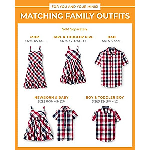 Gymboree,Sleeveless Dress,Red/Blue Woven - Baby,6-9 Months