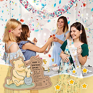 30PCS Baby Shower Games-Baby Shower Party Games-Bear Baby Shower Decorations-Gifts for Mommy to Be-Baby Shower Advice Cards