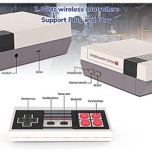 Retro Game Console, Mini Classic Game System with 2 Classic Wireless Controllers and Built-in 620 Games, RCA Output Plug & Play Childhood Mini Classic Console, Birthday Gifts.