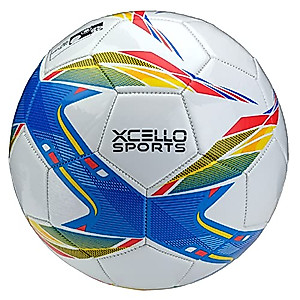 Xcello Sports Soccer Ball Size 4 Assorted Graphics with Pump (Pack of 2)