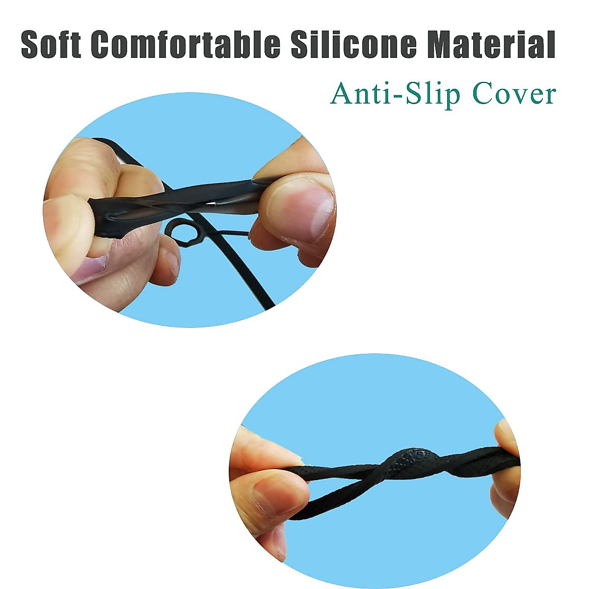 Luckvan Silicone Case for Google Pixel Buds Pro+Sport Anti-Lost Rope Replacement Ear Tips Pixel Buds Pro Earbuds, Black