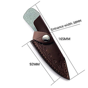 3PCS Leather Knife Sheath, Knife Case for Belt with Snap Closure Fits for Outdoor Fixed Knife