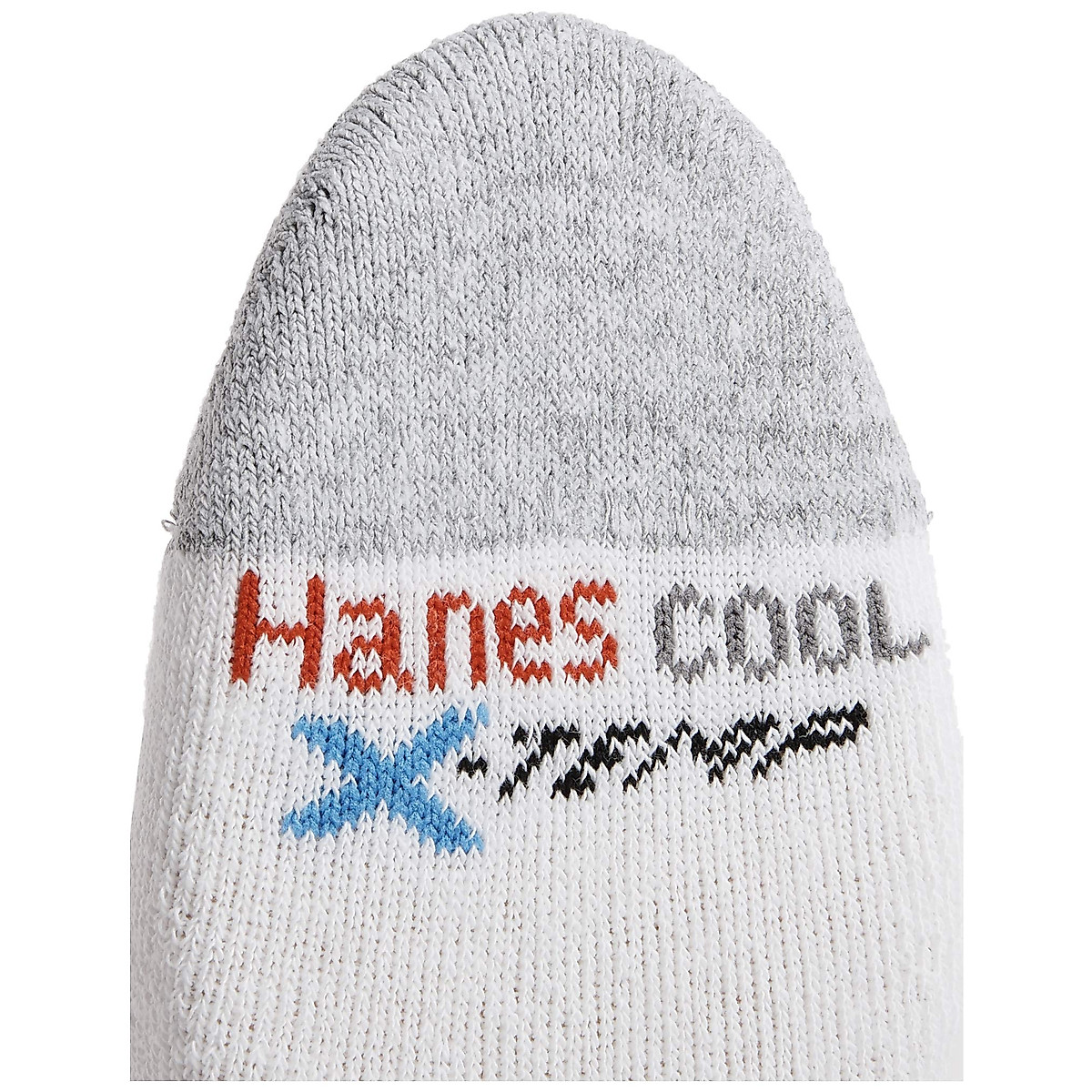 Hanes mens Freshiq X-temp Comfort Cool Ankle Socks, 6-pack casual socks, White/Grey, 6 12 US