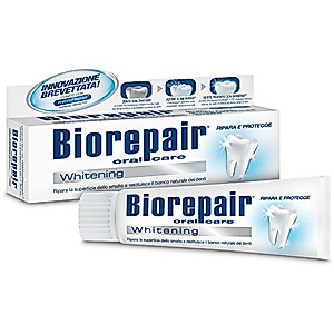 Biorepair: "Whitening" Toothpaste with microRepair * 2.5 Fluid Ounce (75ml) Tubes (Pack of 2) * [ Italian Import ]