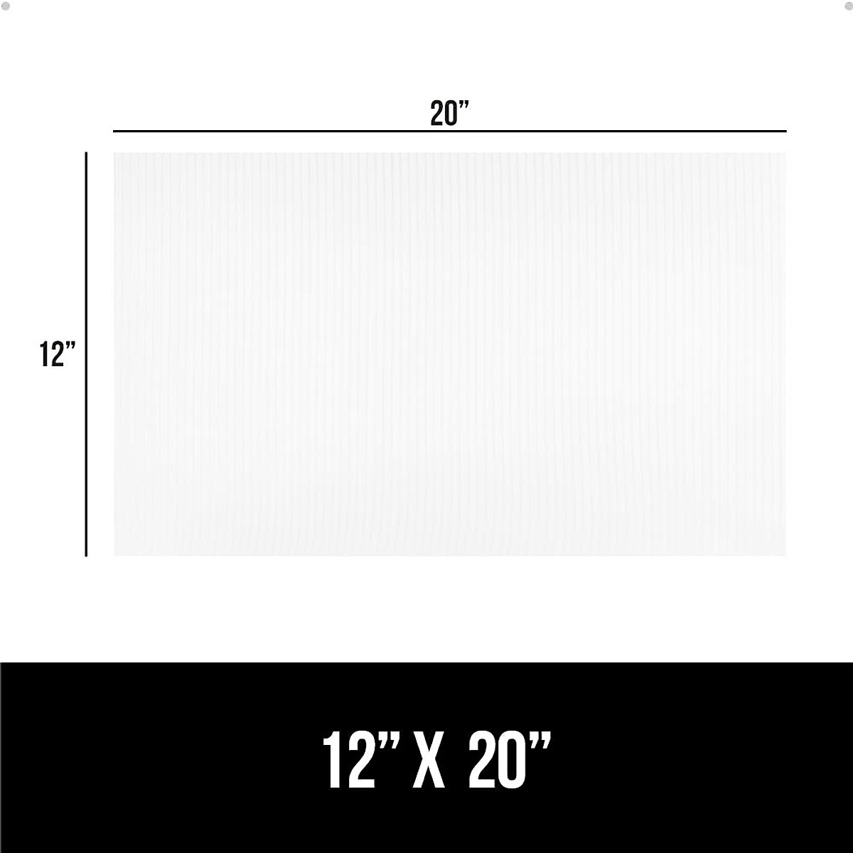 Gorilla Grip Non Adhesive, Waterproof, Durable Ribbed Drawer Liner, Easy to Trim, Reusable, Strong Grip Liners for Drawers, Kitchen Cabinets, Desk Storage, Shelf Organization, 12x20, Clear