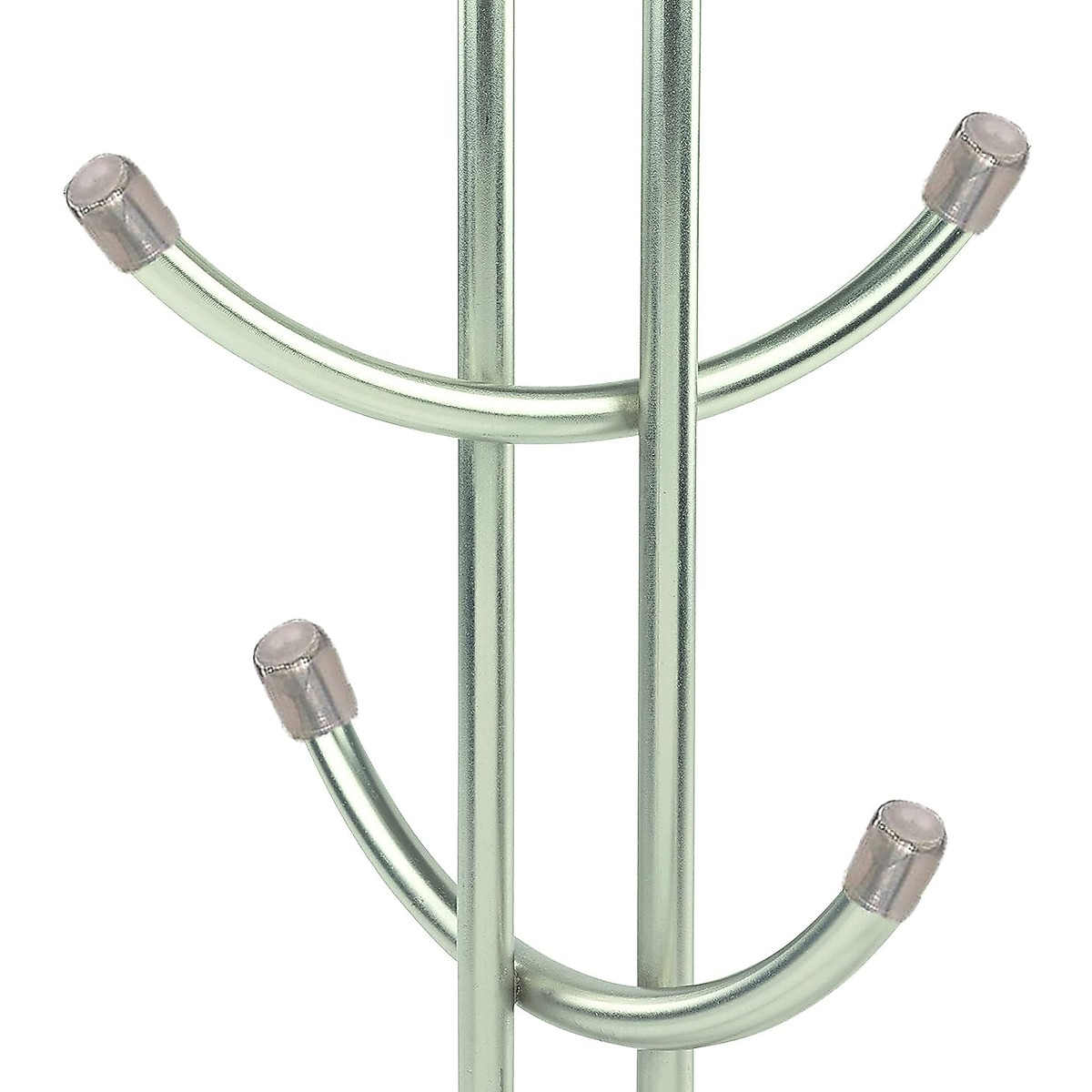 FitWell Mug Holder for Counters,Holds 8 Large Mugs,Coffee Mug Tree for Countertops,Mug Holder Stand,Space Saver for Kitchen Cabinets, Portable Coffee Mug Holder (Chrome)