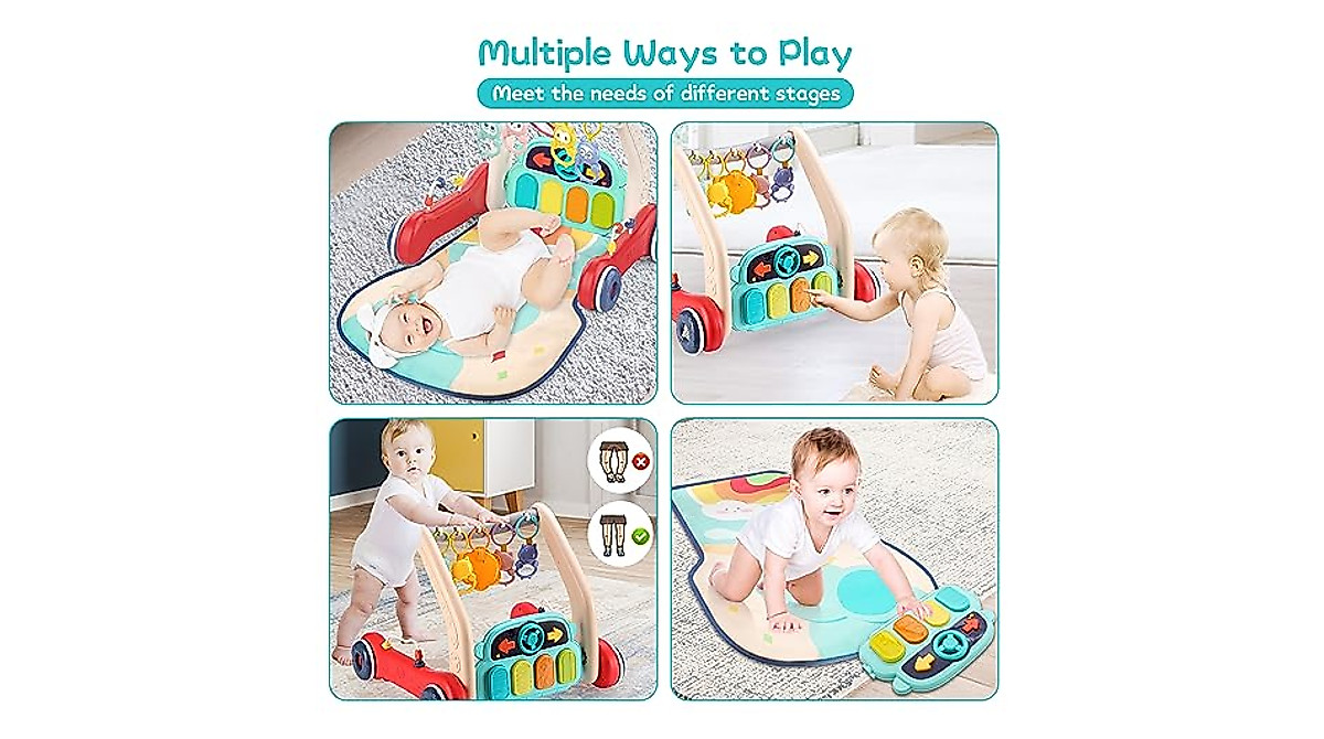 Pakoo Baby Gym Play Mat - 2-in-1 Walker & Activity Center