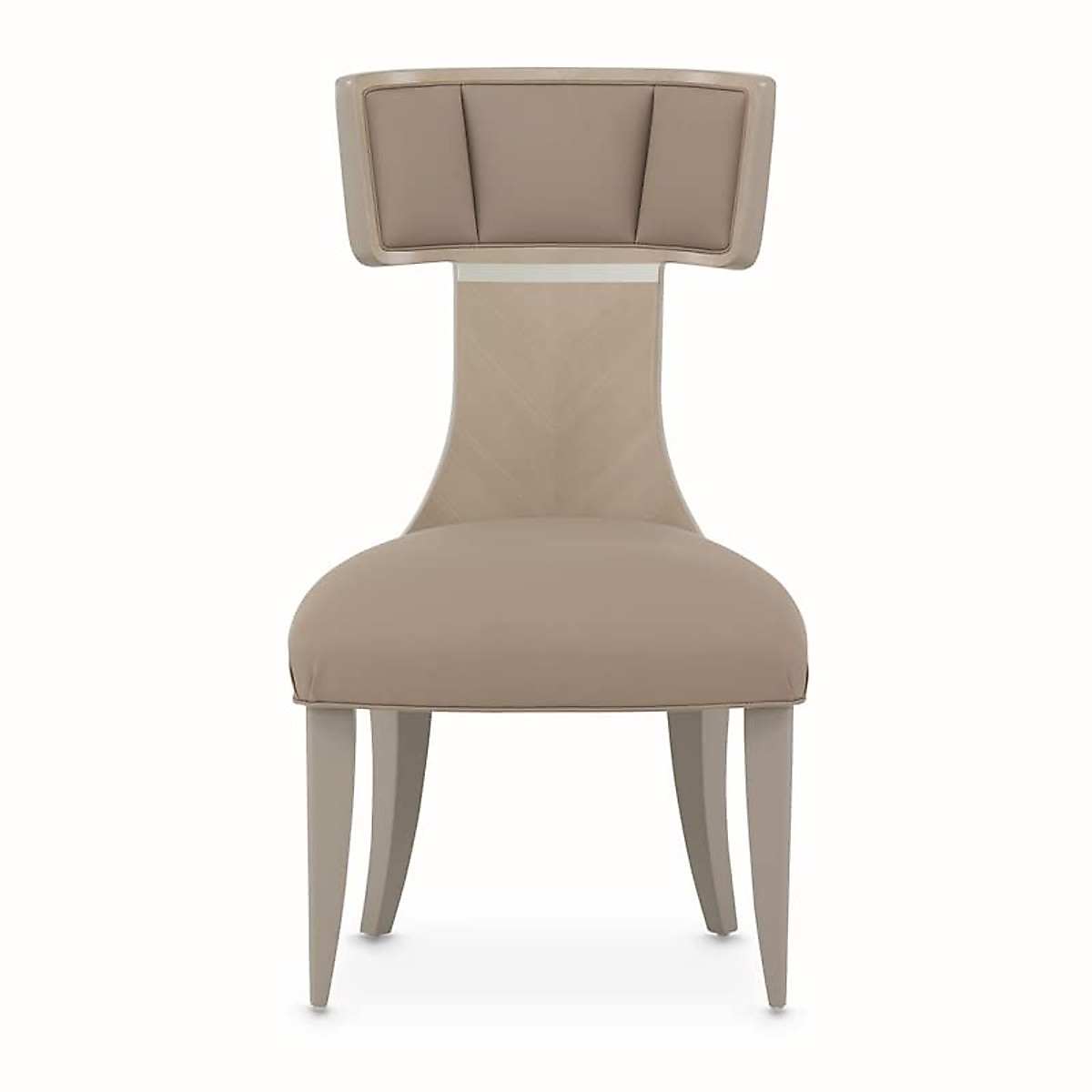 Michael Amini Lanterna Wood Dining Side Chair in Silver Mist (Set of 2)