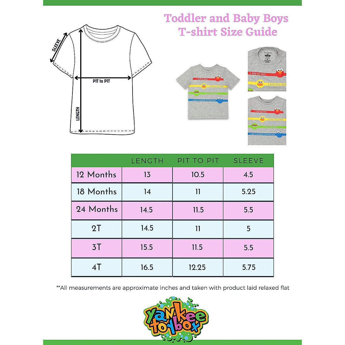 Isaac Mizrahi Loves Sesame Street Gang Elmo Toddler Baby Short Sleeve Tee (24 Months, Gray)