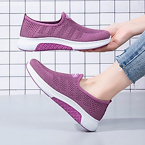 Sneakers for Women Platform Casual Walking Shoes Slip On Tennis Sneakers Breathable Comfortable Orthopedic Running Shoes