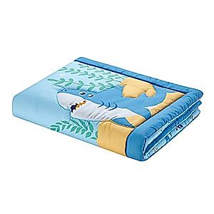 Grand Avenue Baby Shark 3 Piece Crib Bedding Set, 33 x 42, Multi-Color