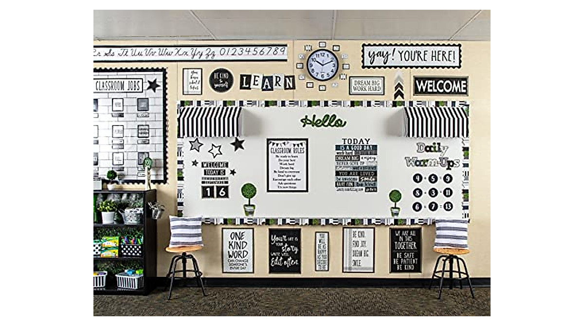 Black Wood Bulletin Board Roll - Easy Classroom Décor
