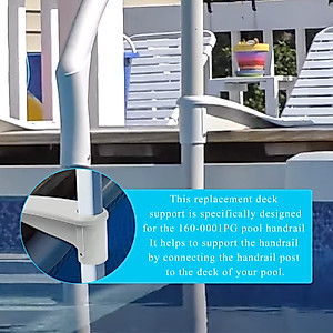Replacement Deck Support 160-0001PG for BiltMor Above Ground Swimming Pool Step, Swimming Pool Steps for Above Ground Pools, Deck Support for Above Ground Swimming Pool, Pool Ladder Parts - 1 Pack