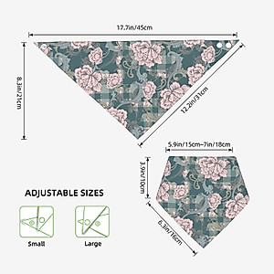 Augenstern Cotton Baby Bibs Floral Plaid Baroque Baby Bandana Drool Bibs Teething Food Bib