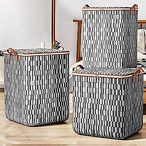MORESEC Clothes Storage Organizer, 180L Large Storage Bags Clothing Thicken Storage Containers for Comforter Blanket Bedding, Foldable with Reinforced Handle, Sturdy Zippers, 3 Size