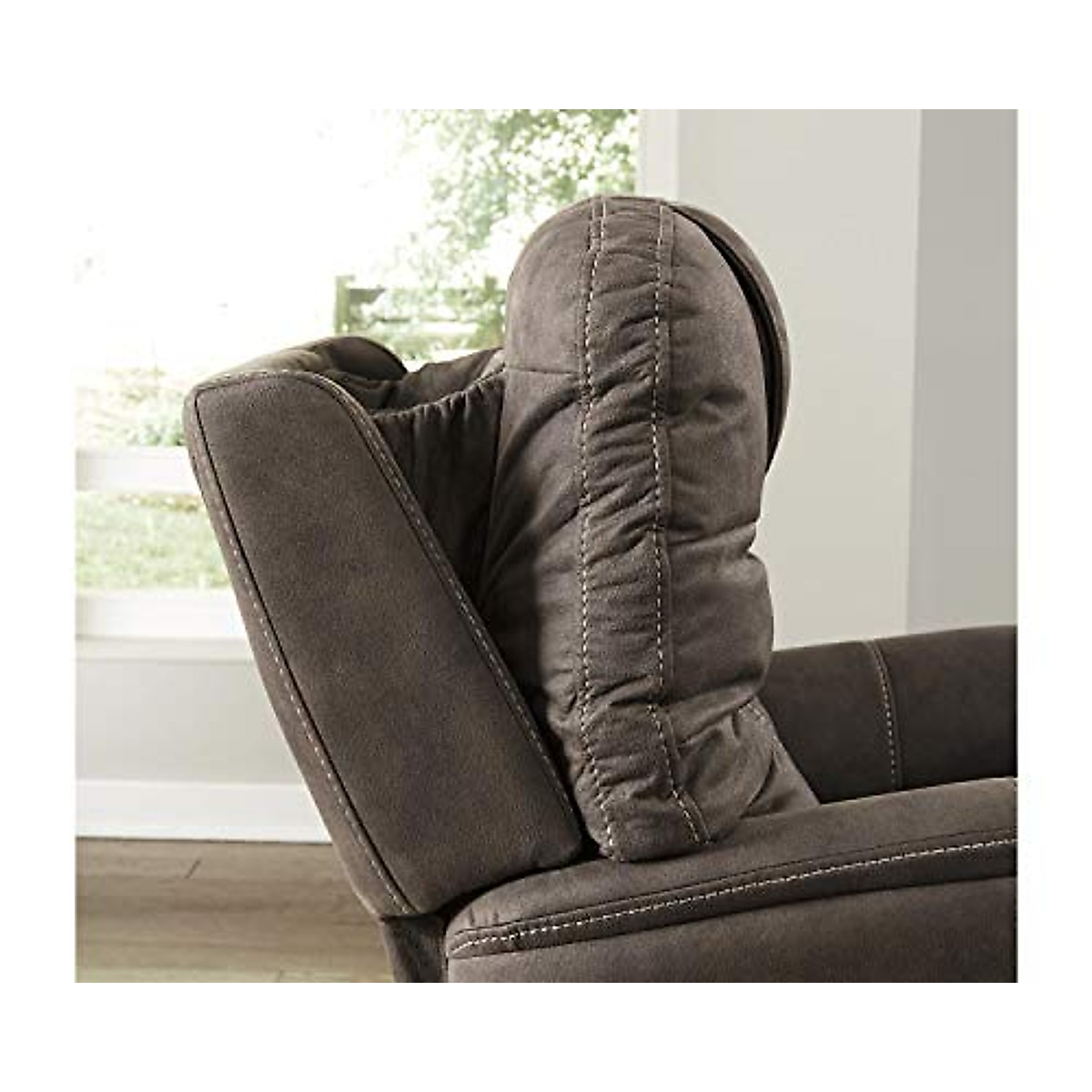 Signature Design by Ashley Ballister Contemporary Power Lift Recliner, Brown