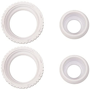 SunSolar Swimming Pool Return Jet - Replacement — Directional Eyeball Ring with 3/4-Inch Opening — Connects with 1.5-Inch Female Thread Ring — Pool Accessories for Cleaning — White (2-Pack)