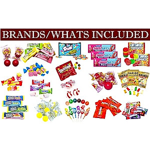 LA Signature HUGE Assorted Candy PARTY MIX BOX 6.50 LBS/104 OZ Over 255 Individually Wrapped Candies of All Time America's Most (Purple)