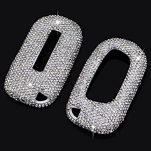 Ornater Key Fob Cover Compatible with Dodge Challenger Charger Durango Journey Jeep Grand Cherokee Renegade Chrysler 200 300,unisex-adult (A, Silver)