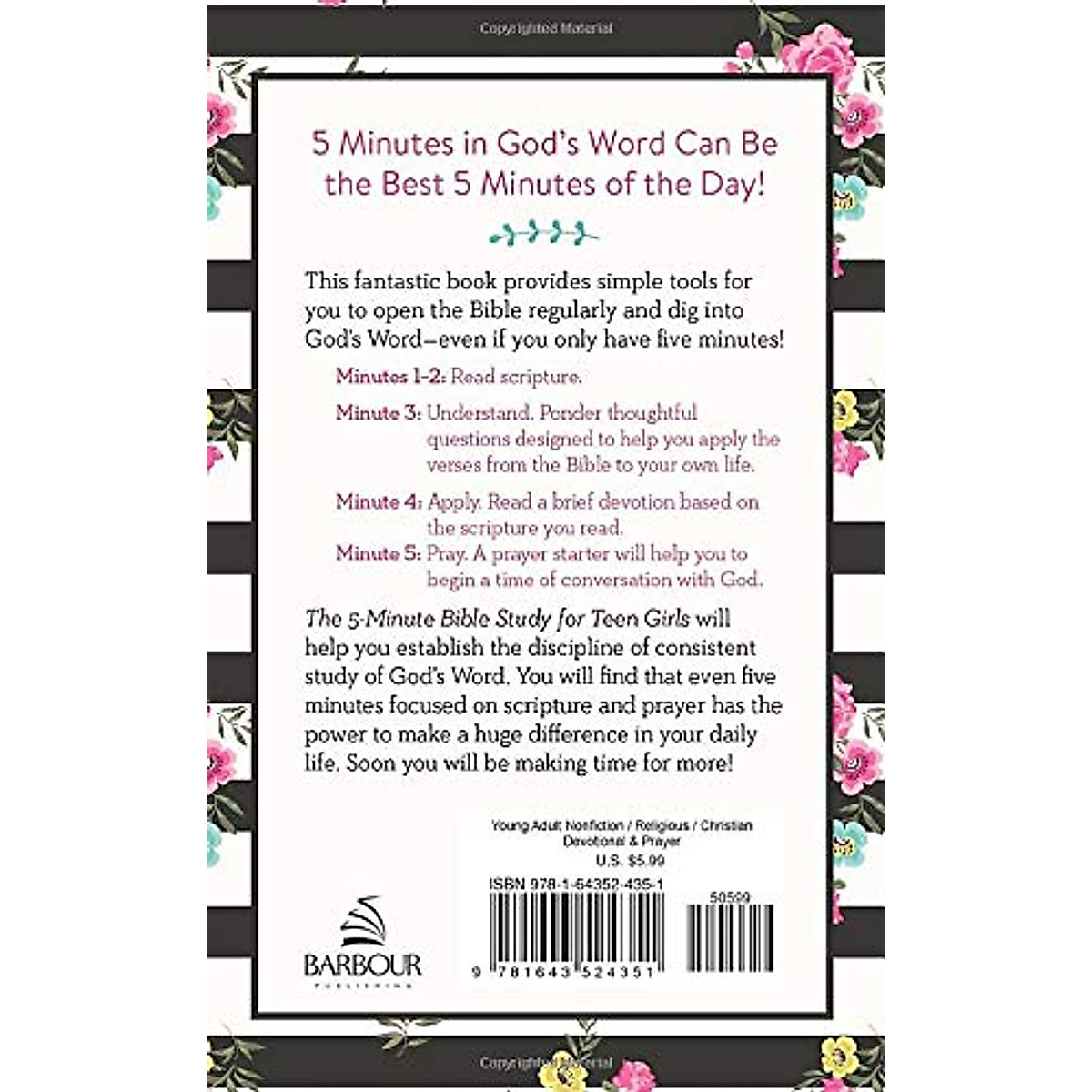 The 5-Minute Bible Study for Teen Girls