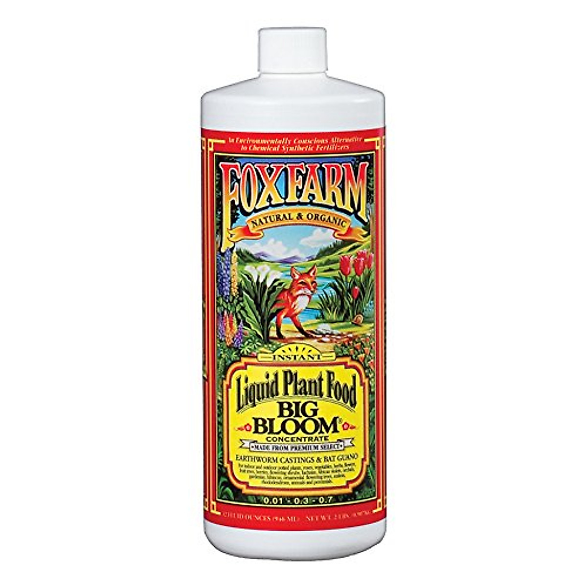 Fox Farm Liquid Nutrient Trio Soil Formula: Big Bloom, Grow Big, Tiger Bloom (Pack of 3-32 oz Bottles) 1 Quart Each + Twin Canaries Chart & Pipette