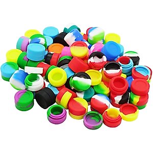 KUVIS 3ml Silicone Containers Concentrate Airtight Non-stick Jars Food Grade (25)