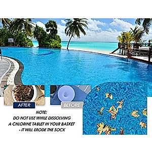 APLUSTE 30-Pack of Pool Skimmer Socks, Pool Filter Socks for Filters, Baskets, and Skimmers - The Ideal Sock/Net/Saver to Protect Your Inground or Above Ground Pool