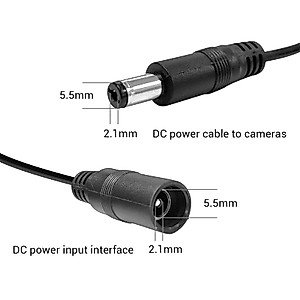 TIGERSECU Security Camera Power Adapter with 9-Way Power Splitter, 12V 5A 100V-240V 2.1x5.5mm Power Supply, Compatible with Lorex, Samsung, Q-See, Night Owl, Swann, Annke IP and BNC Cameras