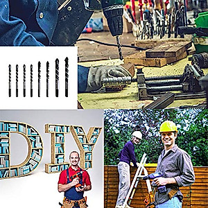 BAYICLAN Concrete Drill Bit Set,8 Pcs(6,6,6,6,8,8,10,12mm) Multi-Material Drill Bit Set for Tile,Brick,Glass,Plastic and Wood Tungsten Carbide Tip Best for Wall Mirror and Ceramic Tile on Concrete