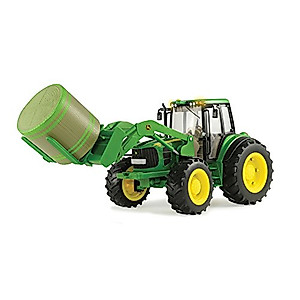 TOMY John Deere Big Farm 7330 Vehicle with Front Bale Mover and Bale