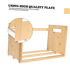 VOSAREA 1pc Bookshelf Storage Rack Magazine Display Stand Desk Book Shelf Plate Stand Display Simple Style Bookshelf Mini Shelf Heavy Duty Storage Shelves Office Shelf Book Rack Wooden