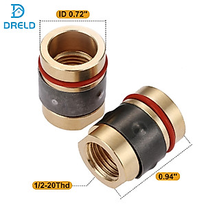 MIG Welding Gun Accessory Kit .035" Replacement for Miller Millermatic M-25,M-40 and Hobart Tip-Nozzle-Diffuser: 20pcs Contact Tips 000-068 0.035", 2Pcs Nozzles 200-258 1/2", 2Pcs Gas Diffuse 169-728