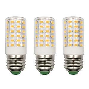 E26 LED Light Bulbs 10W (100W Halogen Equivalent) E26/E27 Medium Socket Base Warm White 3000K LED Corn Light for Ceiling Fan Chandelier Pendant Light,66 LED 5730 SMD,Not Dimmable,Pack of 3