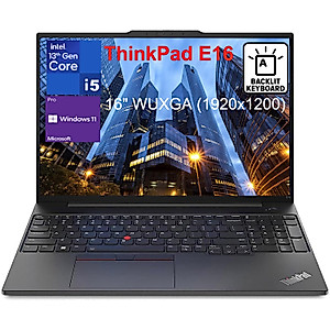 Lenovo ThinkPad E16 16" FHD+ Business Laptop Computer, 13th Gen Intel Octa-Core i5-13420H (Beat i7-1355U), 8GB DDR4 RAM, 512GB PCIe SSD, WiFi 6, Backlit Keyboard, Thunderbolt4, Windows 11 Pro, AZ-XUT