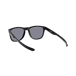 Oakley Men's OO9340 Trillbe X Rectangular Sunglasses, Polished Black/Ruby Iridium, 52 mm