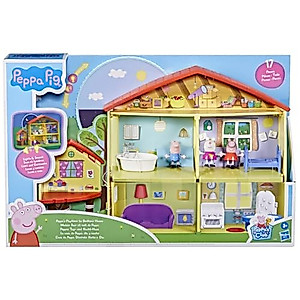 Peppa Pig F2188 Peppa's Speelhuis, Van Opstaan tot naar Bed Gaan speelmomenten voor peuters met gesproken zinnetjes, Licht en geluiden. Geschikt vanaf 3 jaar.,Multi kleuren